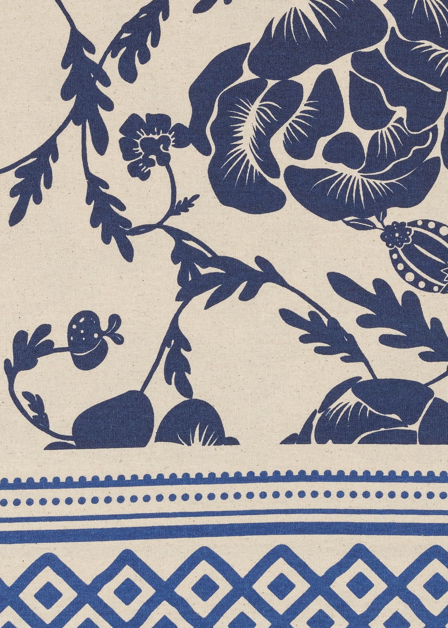 INA - Blommig vaxduk - Blå | Indiska.com