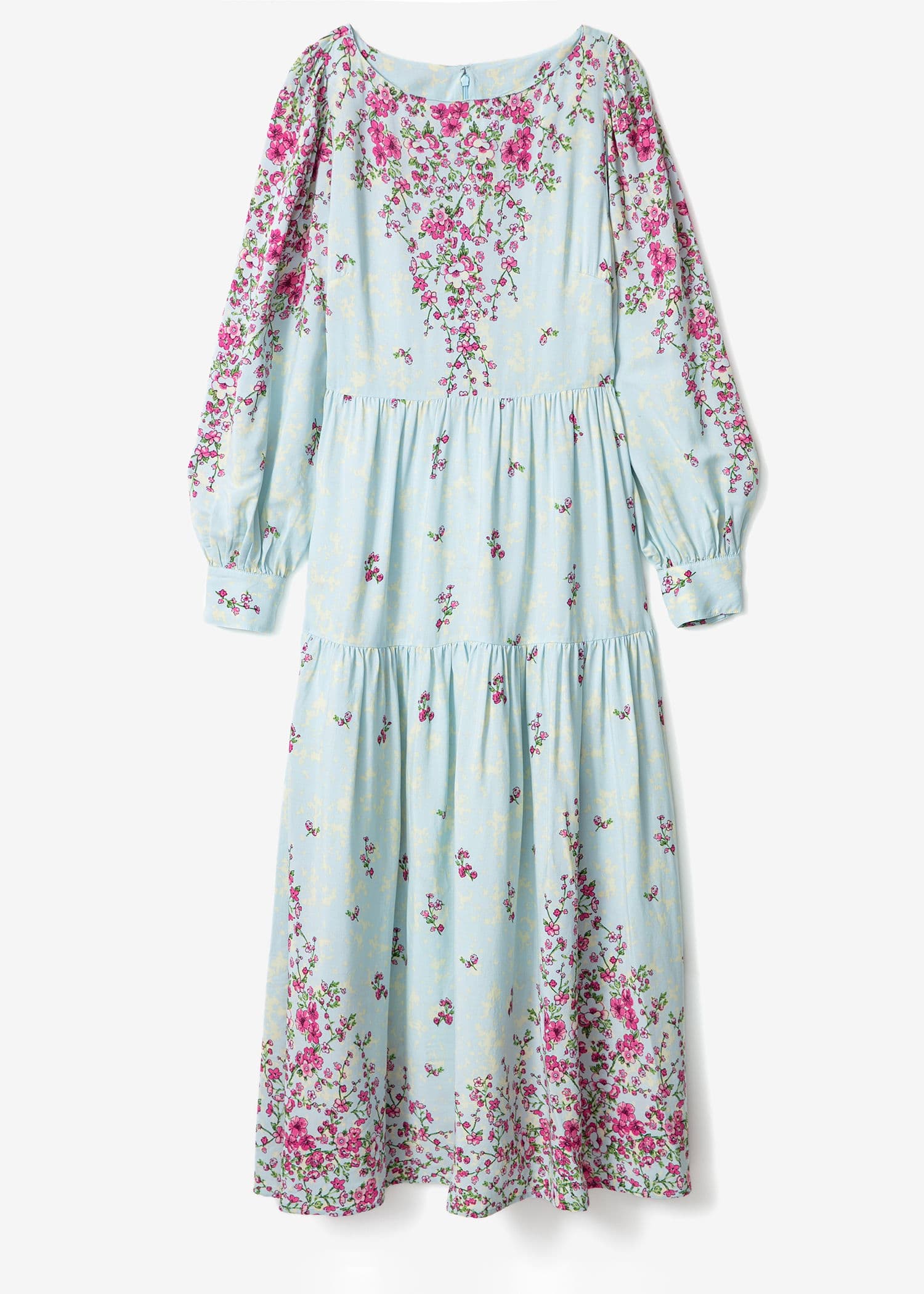 Callie - Blommig lång klänning - Multi | Indiska.com